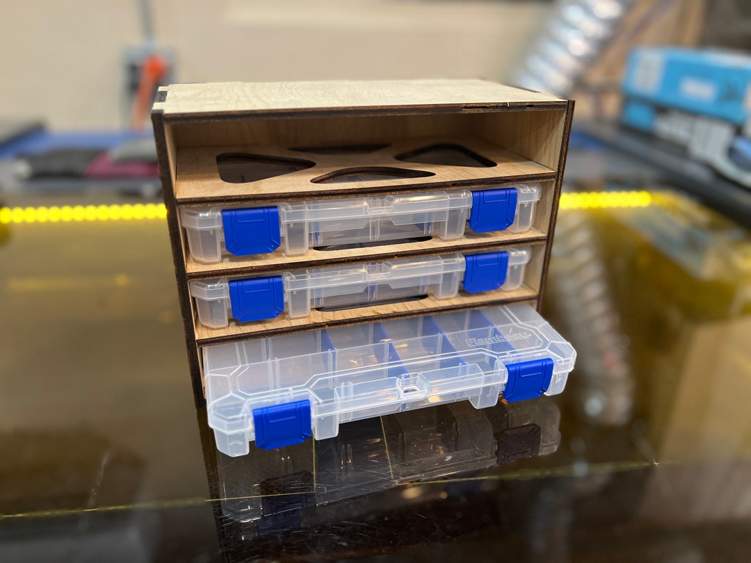 Small Container Organizer Bin / Utility Box Cabinet for 1/4" Material ...