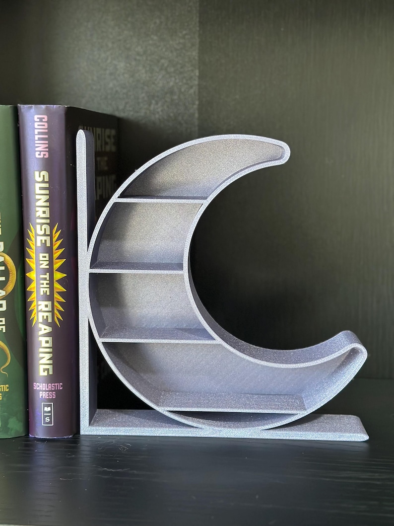 Crescent Moon Bookends With Shelves - Etsy