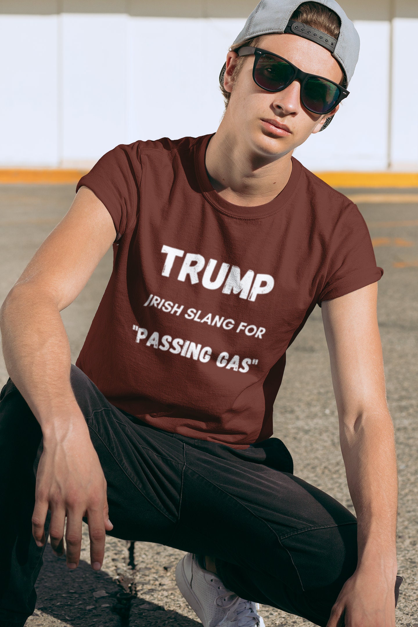 TRUMP, Irish Slang for passing Gas Funny Political Unisex Premium Shirt ...