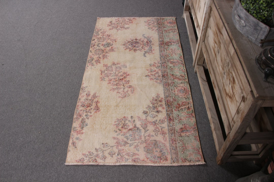 3x6 Small Rugs, Turkish Rug, Vintage Rug, Muted Anatolian Rug, Rugs for ...
