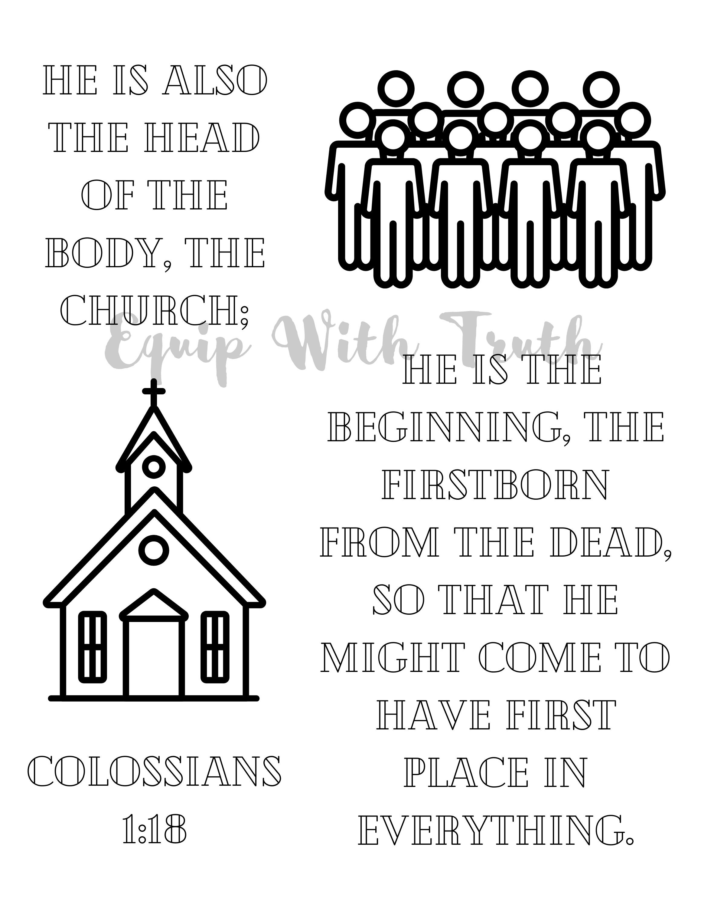 Coloring Pages for Children From Colossians (christian Standard Bible ...