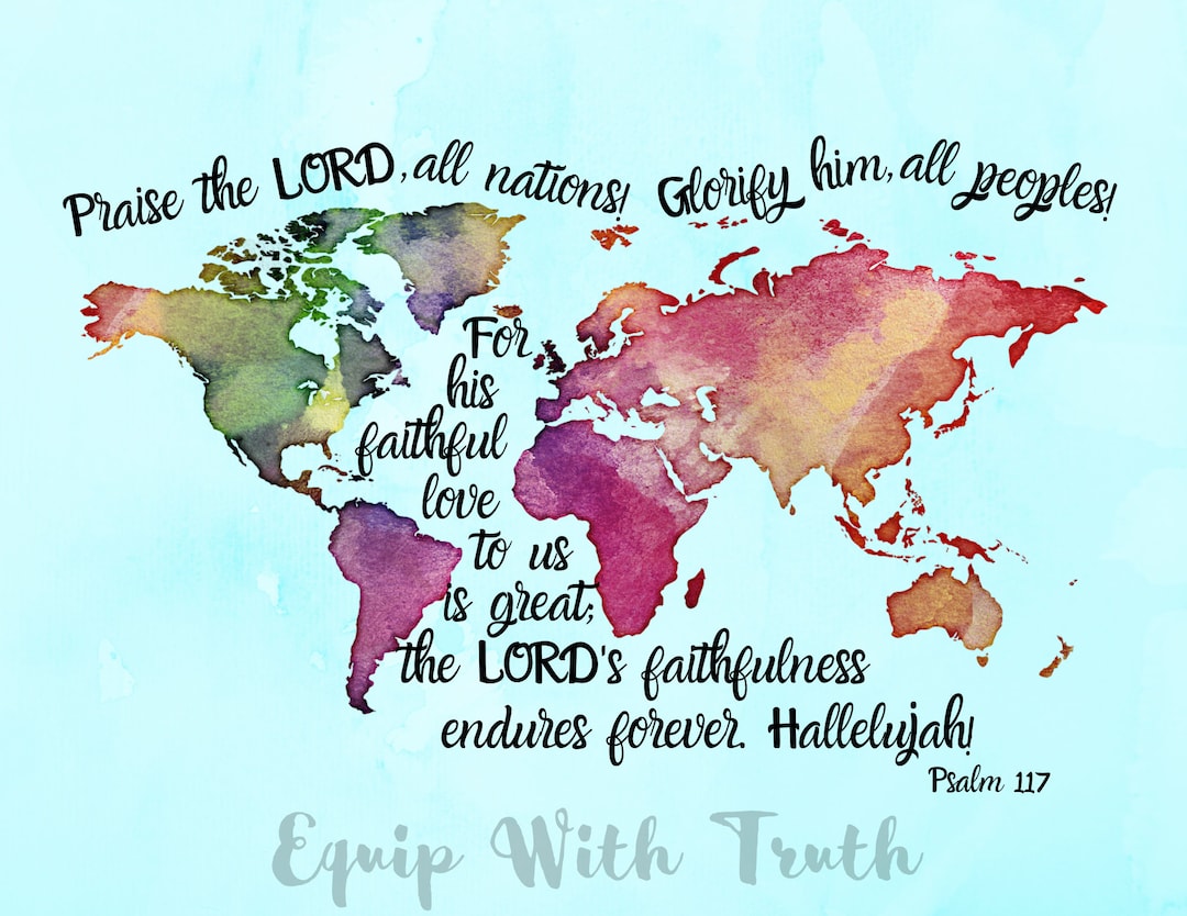 BUNDLE: Psalm 117 Wall Art Printable and Coloring Page - Etsy