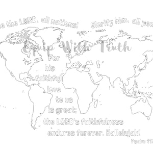 BUNDLE: Psalm 117 Wall Art Printable and Coloring Page - Etsy