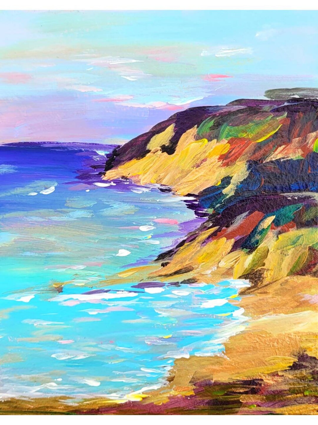 Cliffs of Moher Irish Painting Ireland Original Art Small Painting ...