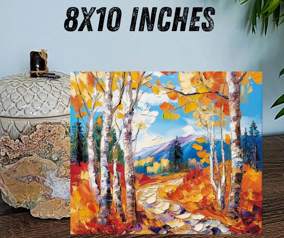 Birch Tree Original Oil Painting on Canvas: Impressionistic Landscape ...