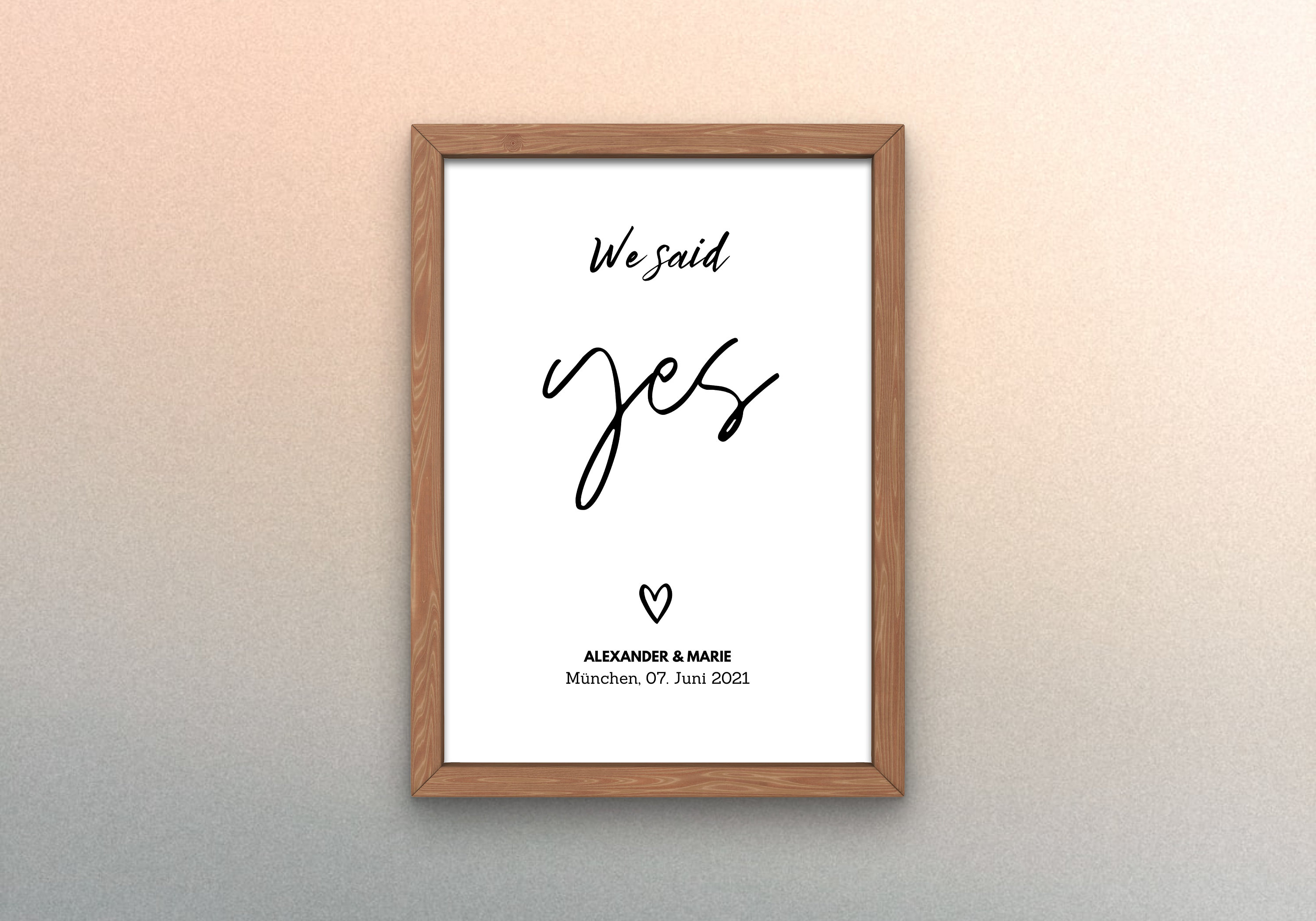 Poster We said YES Personalisiert mit Namen | Etsy