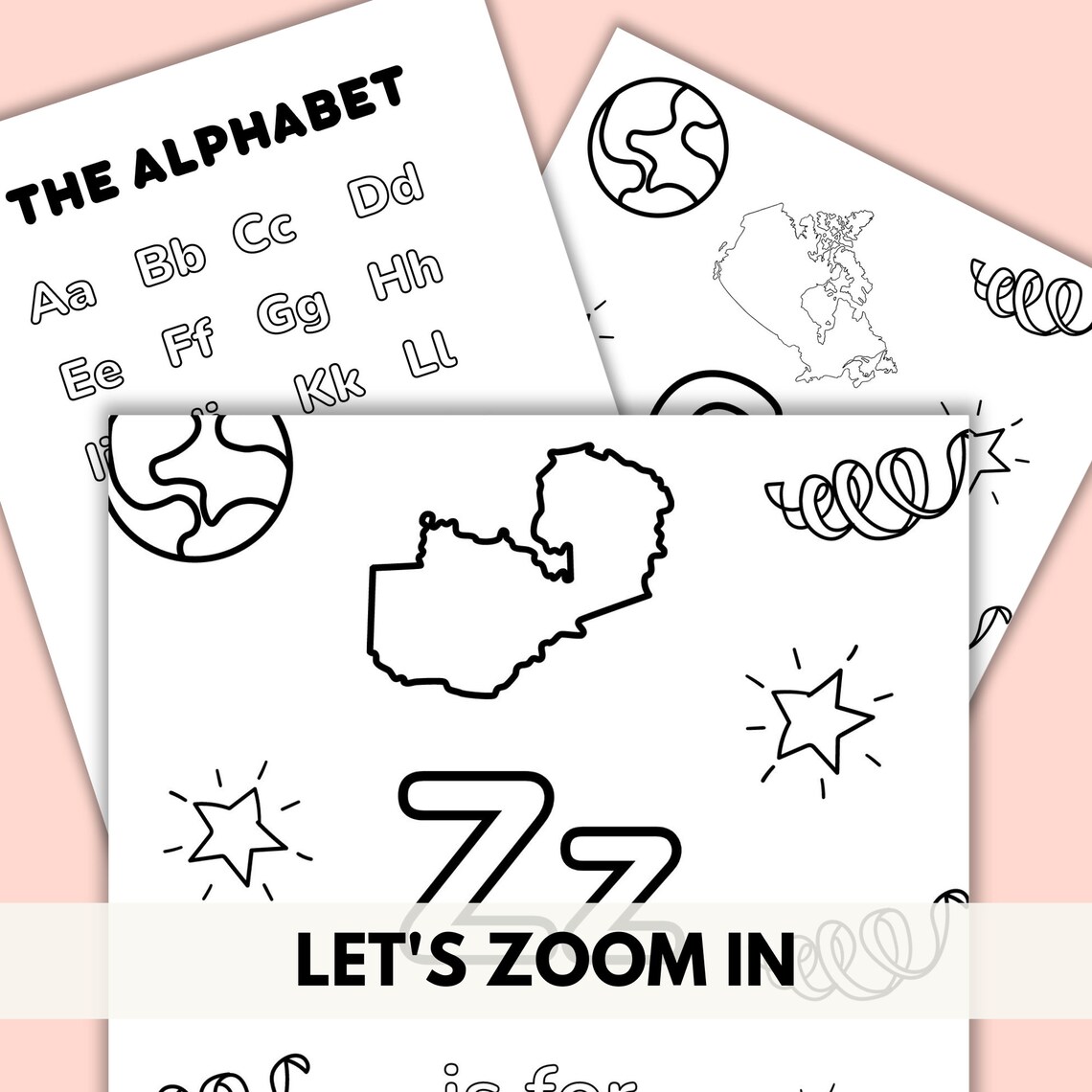 28 Printable Alphabet Country Coloring Pages: Worksheets for - Etsy