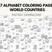 28 Printable Alphabet Country Coloring Pages: Worksheets for - Etsy
