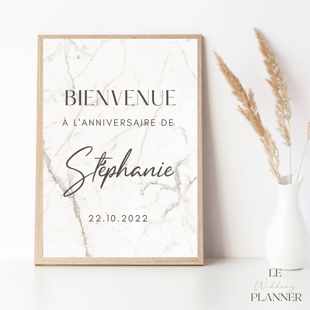 Affiche Anniversaire Personnalisée, Poster Anniversaire Numérique à ...