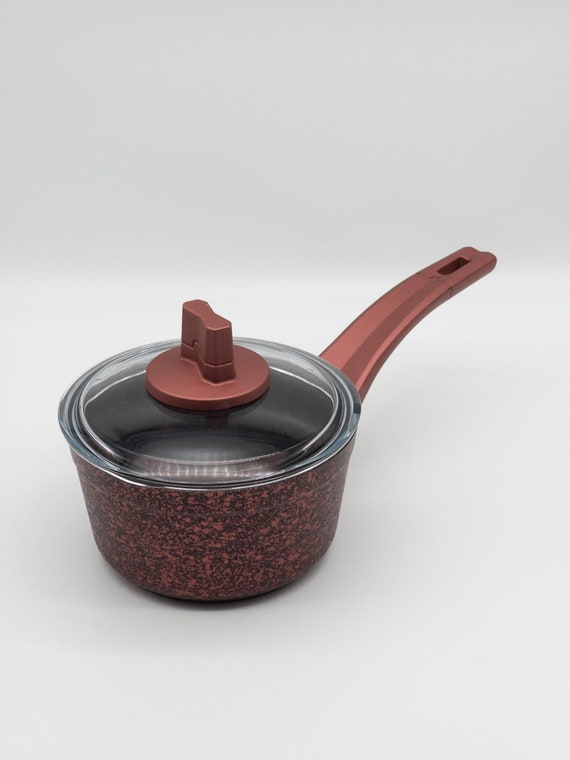 Granite Sauce Pan Saucepan Burgundy Pan 16 Cm Saucepan | Etsy