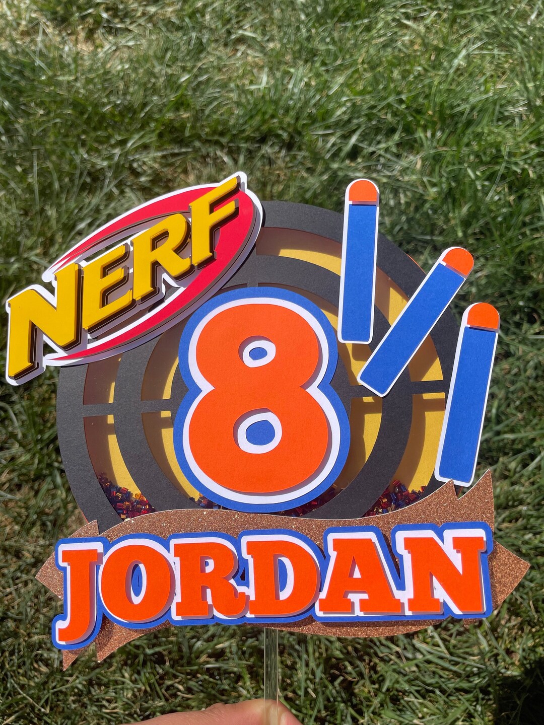 Nerf Cake Topper/ Nerf Birthday/ Nerf Shaker - Etsy