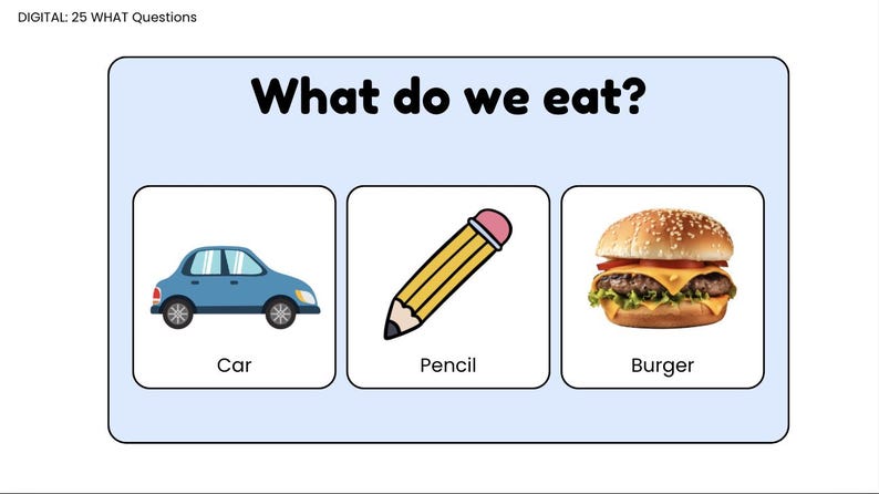 25 "what" Question Cards for VB-MAPP Intraverbal 9M | Printable or ...