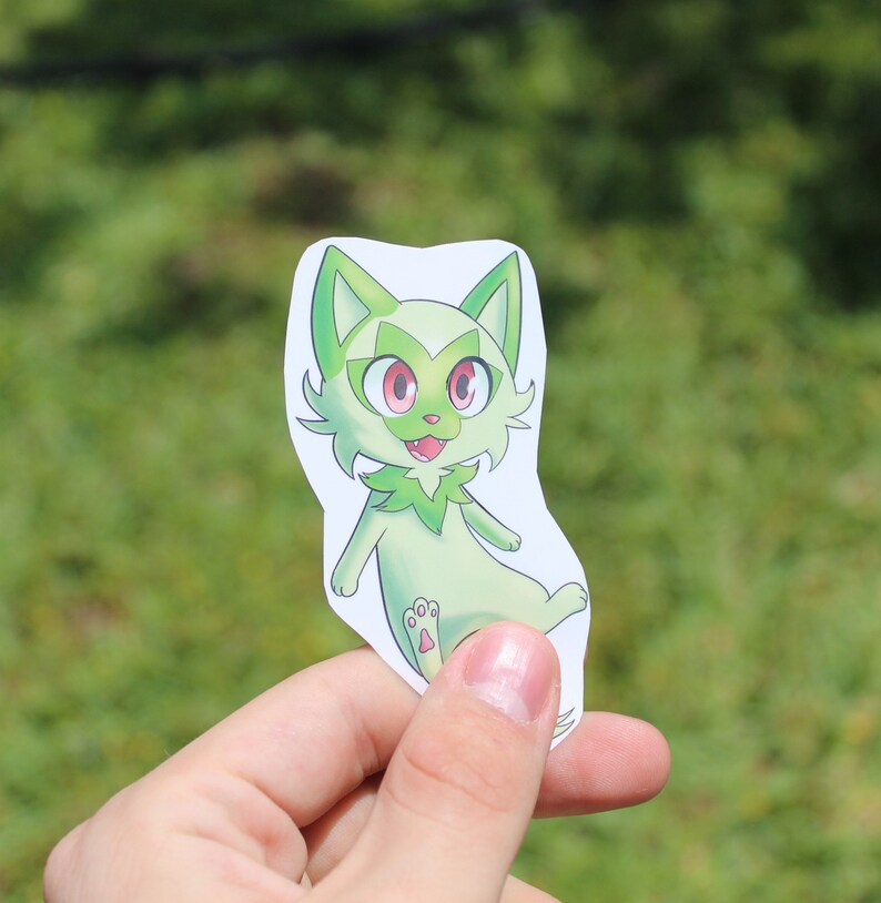 Sprigatito Sticker Glossy Vinyl Weatherproof - Etsy