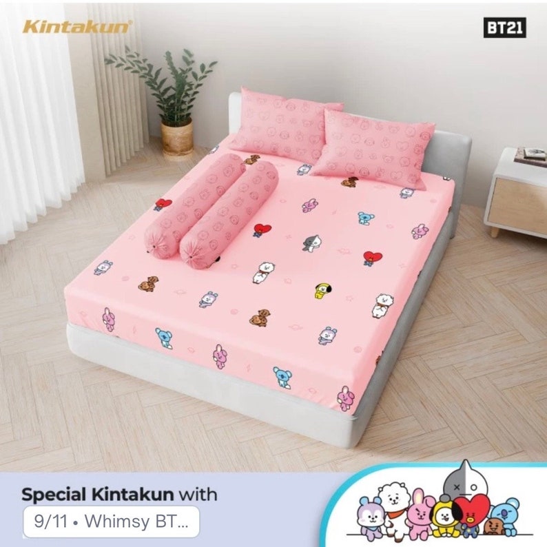 BTS BT21 Official KINTAKUN Bed Sheet Summer Blanket for Army - Etsy
