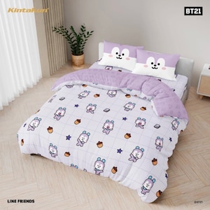 BTS BT21 Official KINTAKUN Bed Sheet Summer Blanket for Army - Etsy