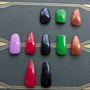 ACOTAR Press on Nails, Velaris Nails, Goth Nails, Halloween Nails ...