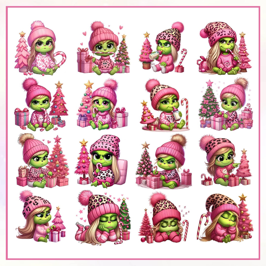Baby Pink Grinch Girl Pngcute Grinchy File Grinchmas Png - Etsy
