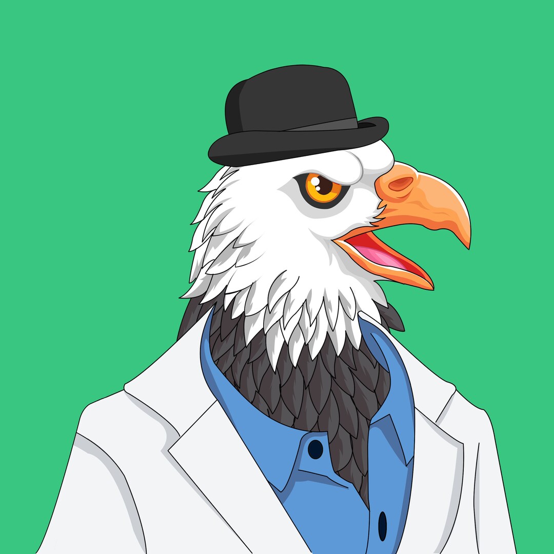 Custom NFT Art, Eagle Nft Design, Nft Character, Cartoon Character ...