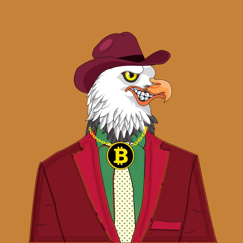 Custom NFT Art, Eagle Nft Design, Nft Character, Cartoon Character ...