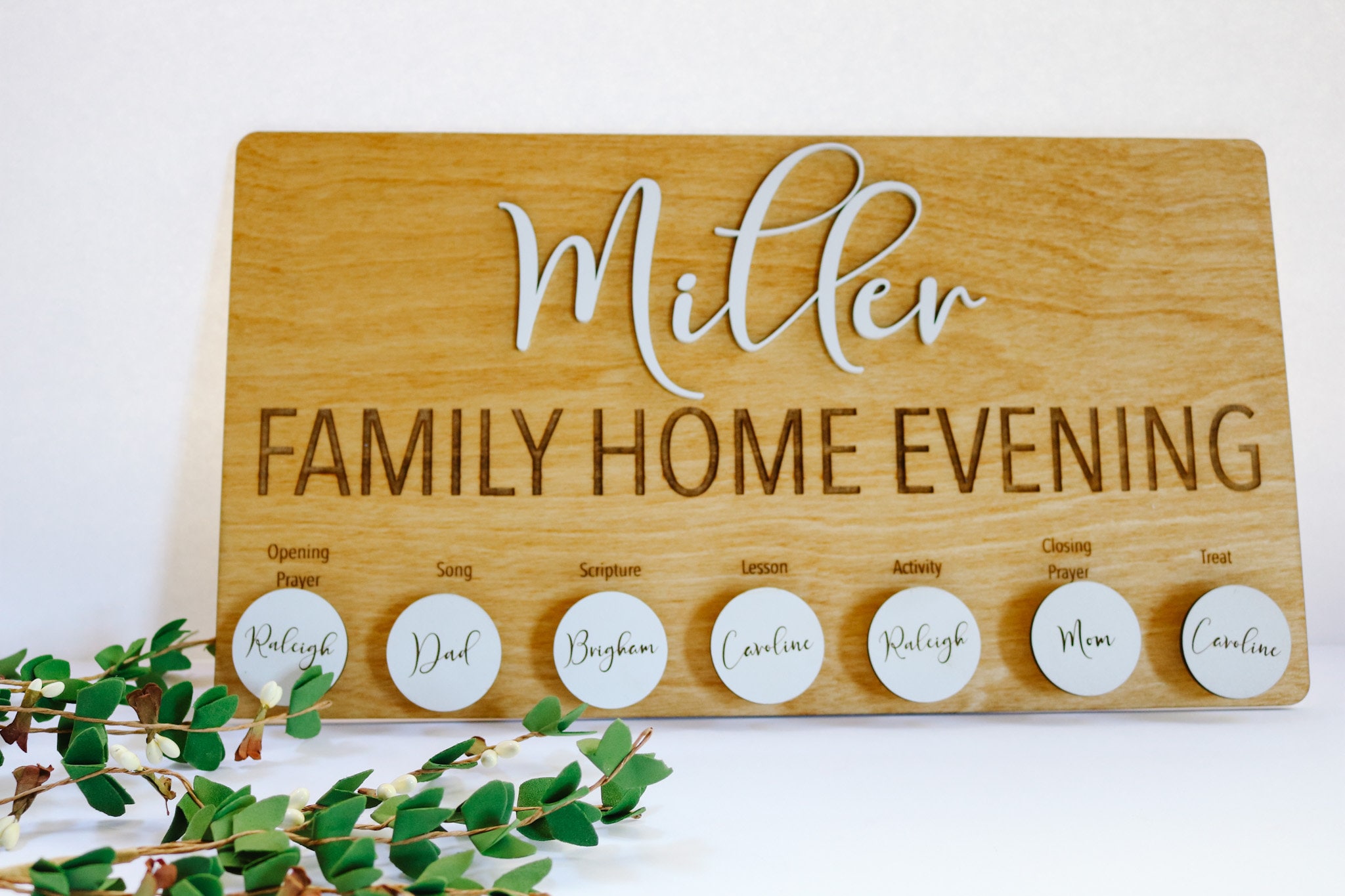 Family Home Evening Board, Custom FHE Assignments, LDS FHE Chart ...