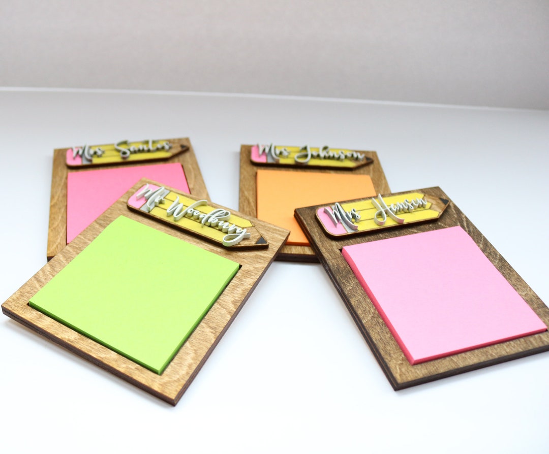 Personalized Sticky Note Holder, End of Year Teacher Gift, Christmas ...