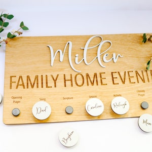 Family Home Evening Board, Custom FHE Assignments, LDS FHE Chart ...