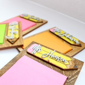 Personalized Sticky Note Holder, End of Year Teacher Gift, Christmas ...