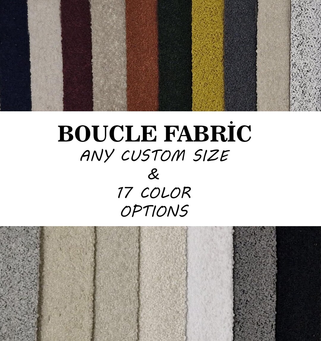 Luxurious Boucle Fabric by the Yard Soft Textured Fabric for Upholstery ...