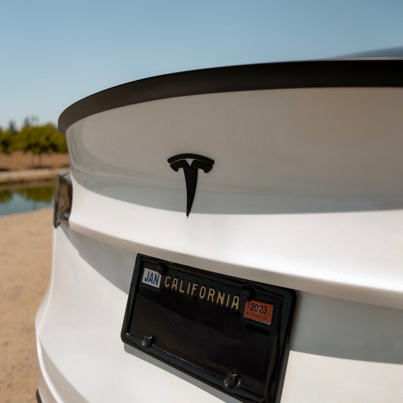 3PCS Matte Black Tesla Logo ABS Plastic Stick on Cap for Tesla - Etsy