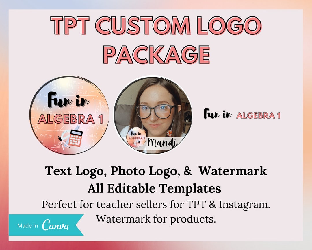 Teachers Pay Teachers Custom Logos & Watermark Package - Etsy