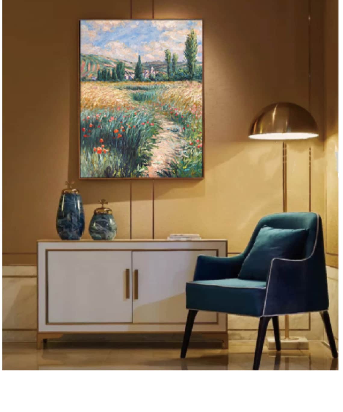 Monet Replica Wall Decor Claude Monet Painting of Path on the Island of ...