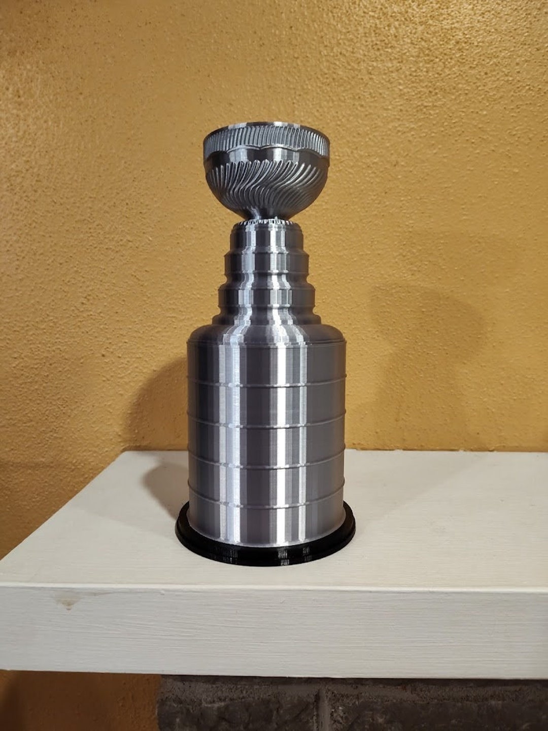 Large (10") Stanley Cup Trophy Replica Shiny Silver -3D Printed Hockey ...