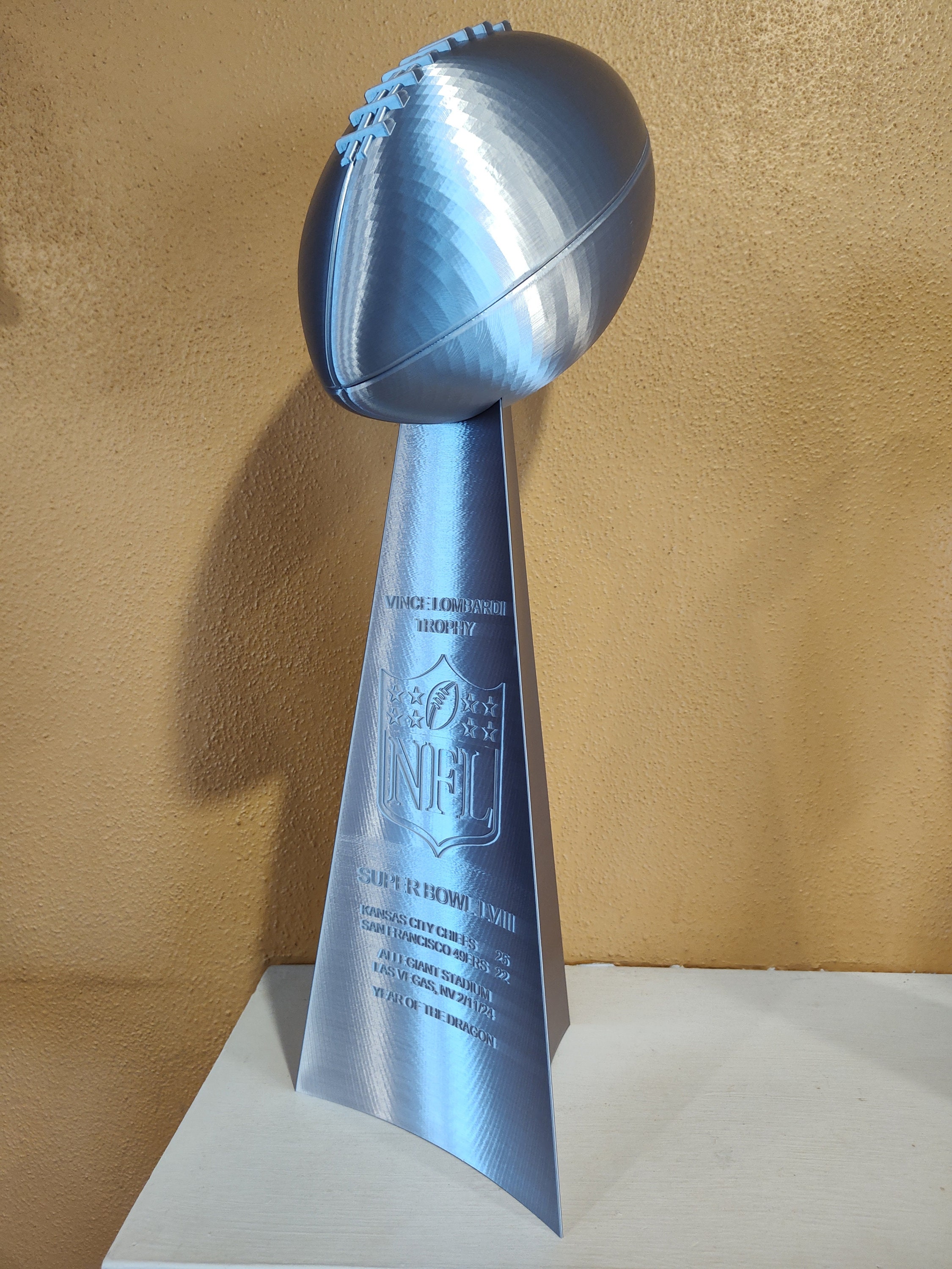 Life-sized 22 Vince Lombardi Trophy Replica Choose I1 Through LVIII58 Brushed/shiny Silver 3D ...