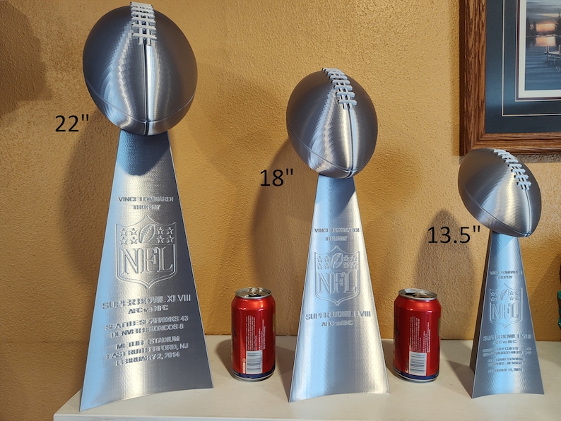 Life-sized 22" Vince Lombardi Trophy Replica - Choose I(1) Through LIX ...