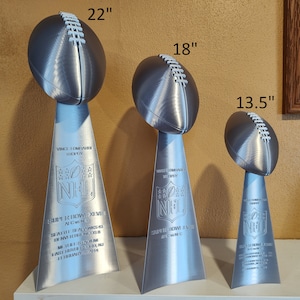 Life-sized 22" Vince Lombardi Trophy Replica - Choose I(1) Through LIX ...