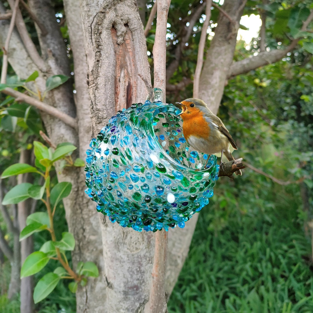 Bird Feeder. Blownglass. Bird Seed Box. Made in Mexico. - Etsy