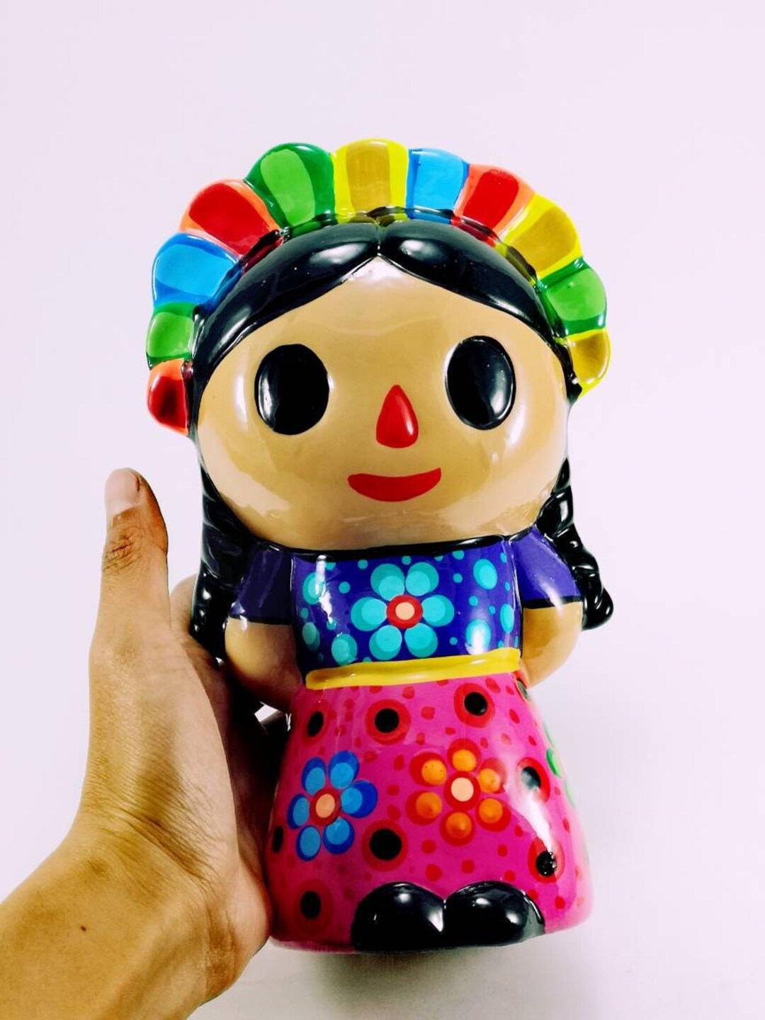 Alcancía Muñeca mexicana . Hecho en México. 8". Lele Doll, Querétaro ...