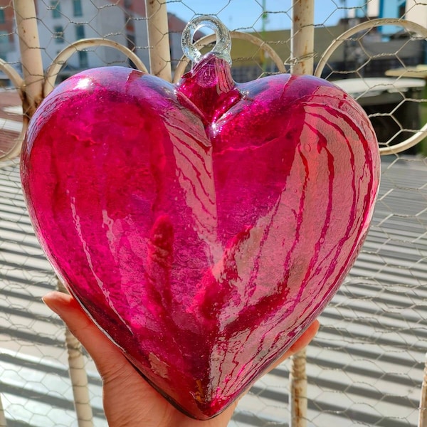Glass Heart Ornament - Etsy