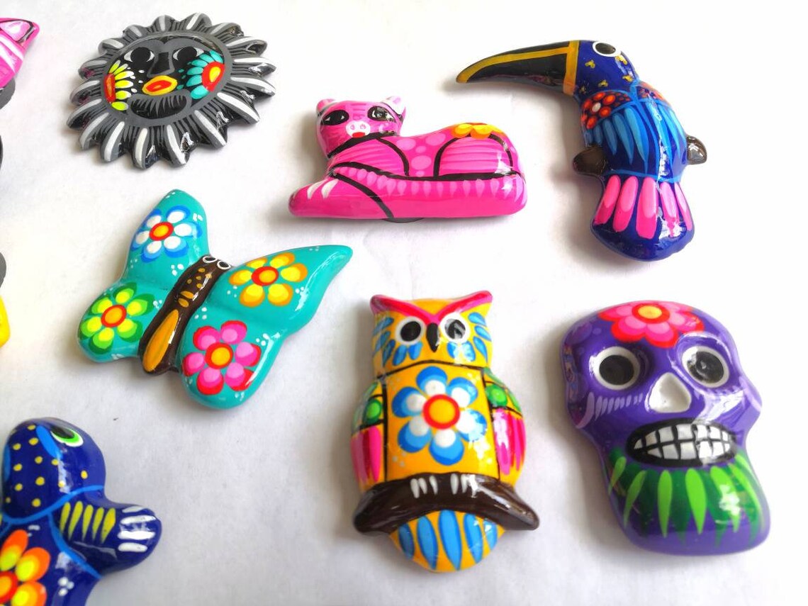 Beautiful Mexican Talavera Magnets. Made in Mexico. Mexican Souvenirs ...