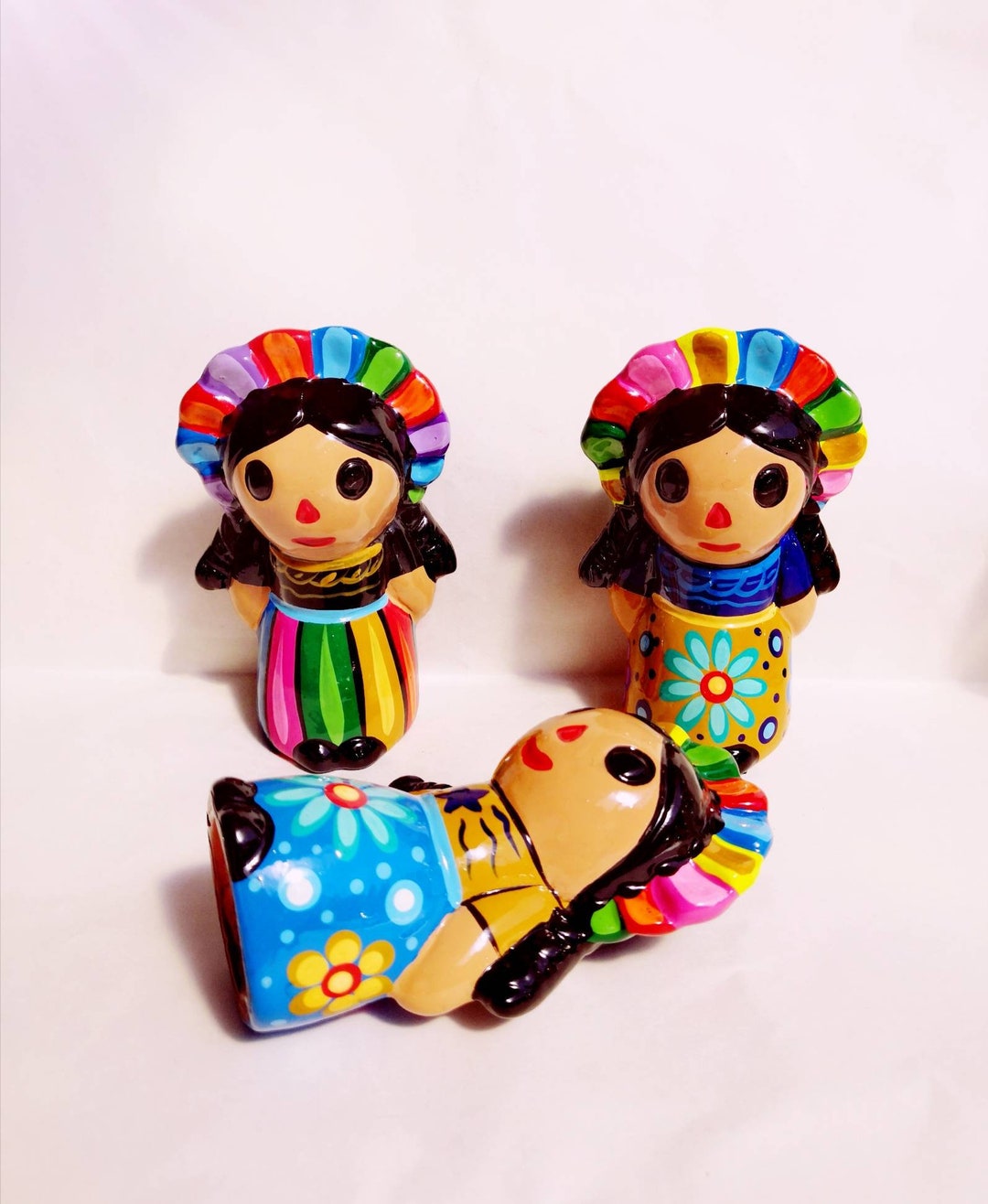 Mexican Doll 5 Piggy Bank. Colors May Vary. Made in Mexico. Lele Doll ...