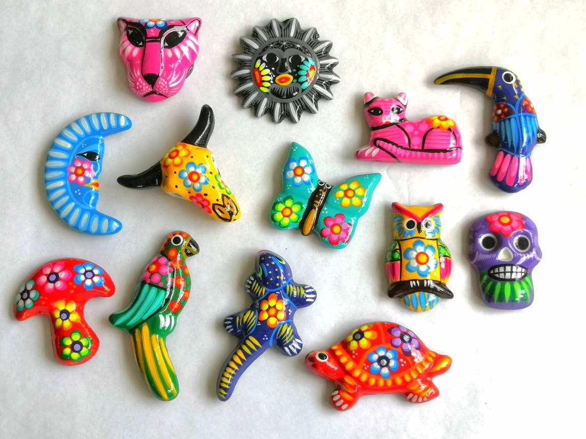 Beautiful Mexican Talavera Magnets. Made in Mexico. Mexican Souvenirs ...