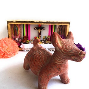 Figura de barro perro 6 Xoloitzcuintle. Día de Muertos Hecho en México ...