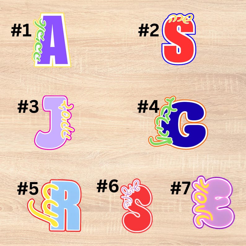 Personalized Hebrew Name & English Initial Monogram Sticker, Waterproof ...