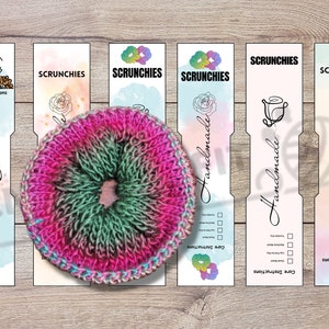 Printable Scrunchies Tags Set of 6 for Instant Download, PDF & PNG ...