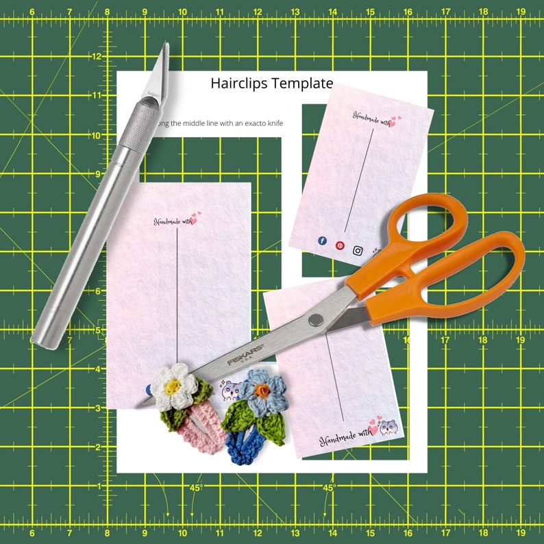 Printable Hair Clip Display Tags, Instant Download PDF Templates ...