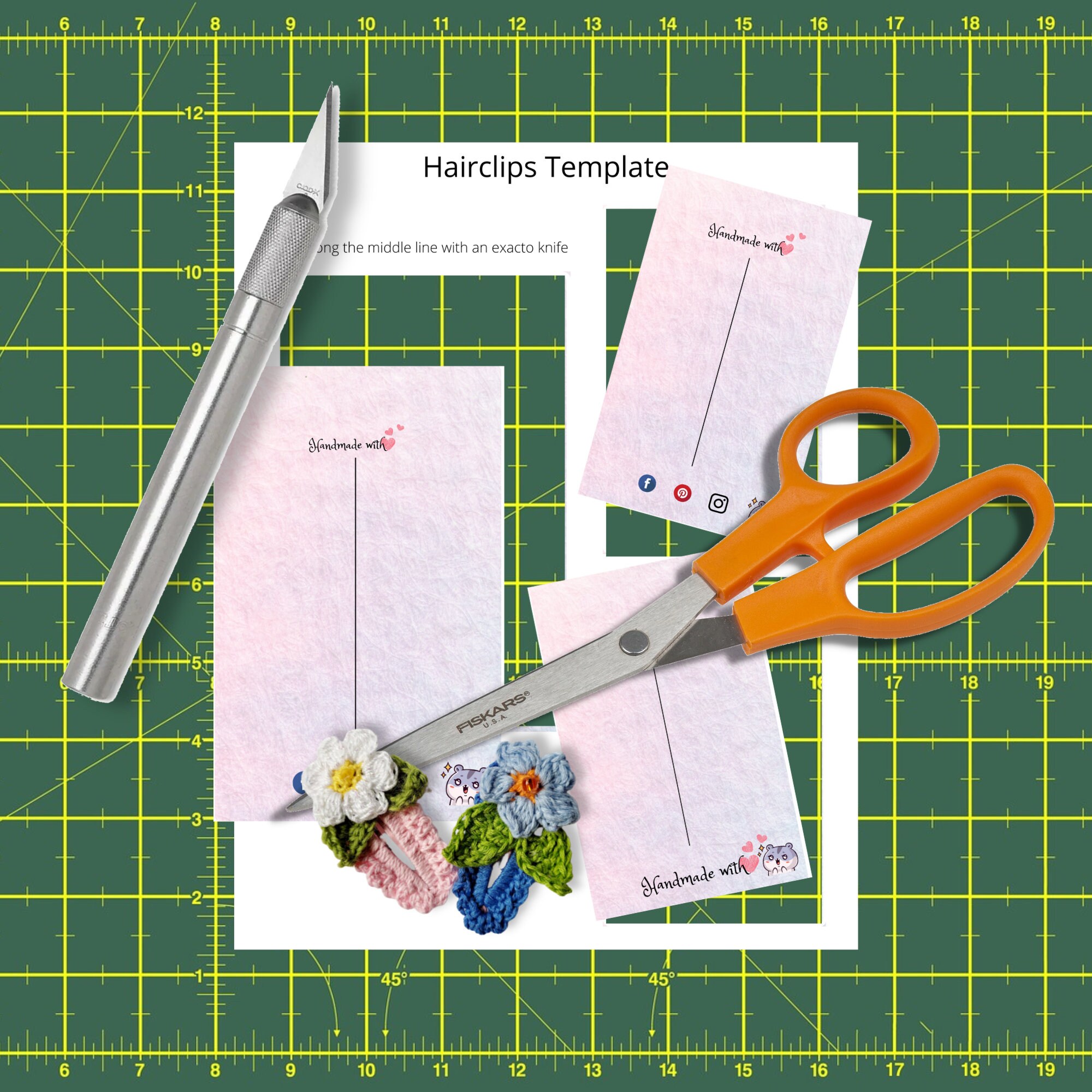 Printable Hair Clip Display Tags, Instant Download PDF Templates ...