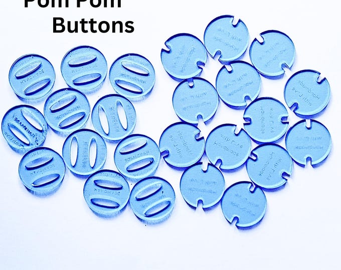 Customizable Pom Pom Buttons, Removable Pompom Button, Pompom Tag, Pom ...