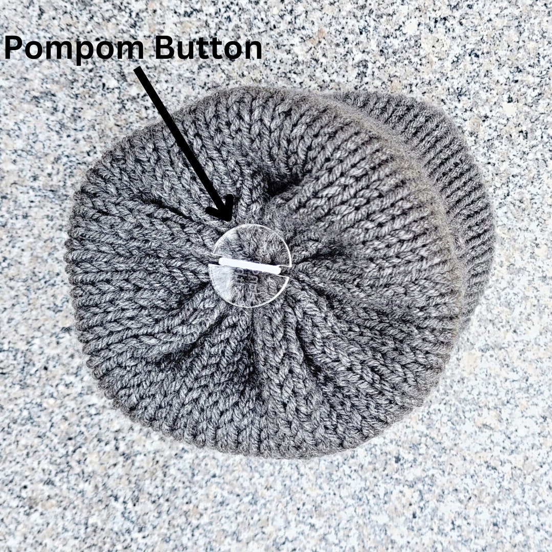 Set of 10 Removable Acrylic Pompom Buttons for Hats With Etched ...