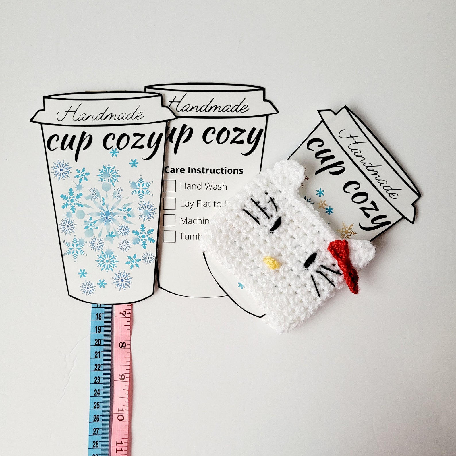 Printable Cup Cozy Template PDF Download Coffee Sleeve | Etsy