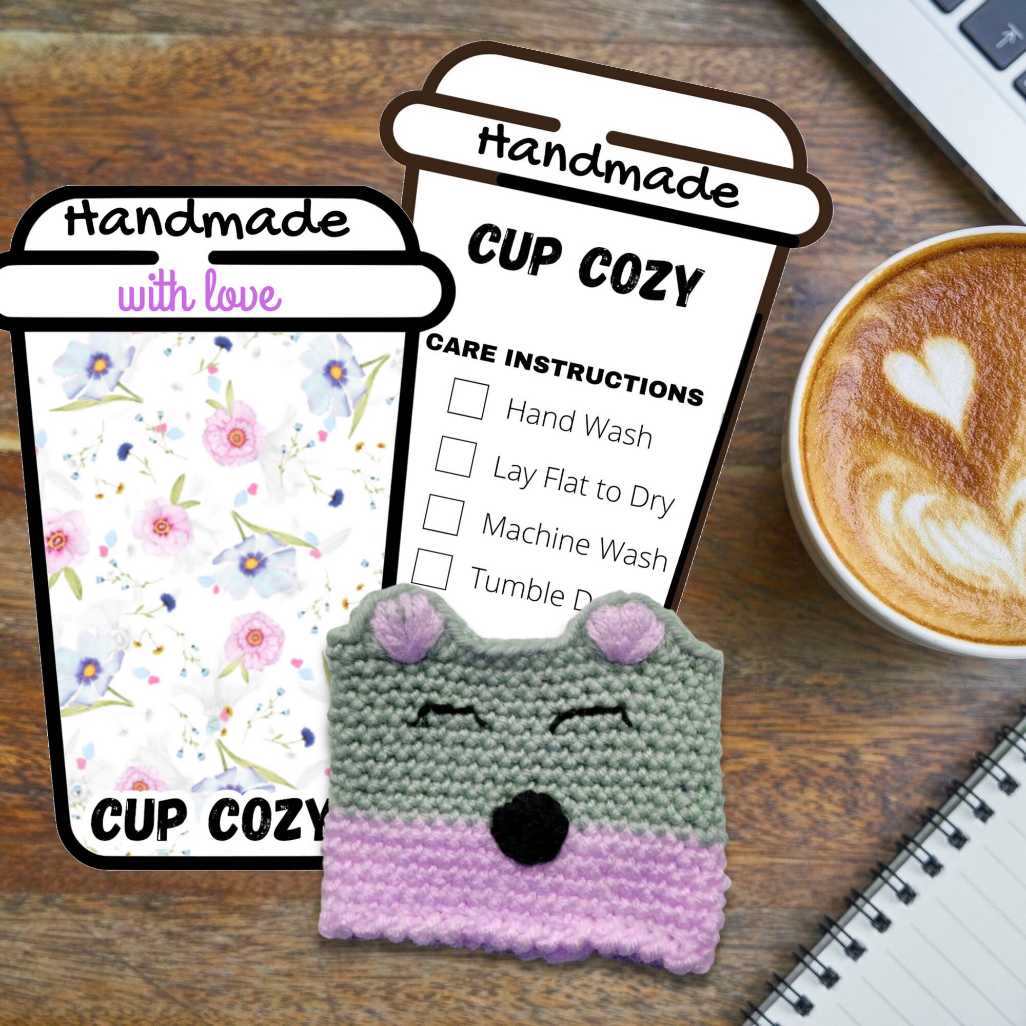 Printable Cup Cozy Template PDF Download Coffee Sleeve - Etsy